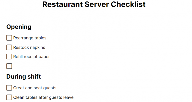 3 Restaurant Management Checklist Templates You Can Download - The ...
