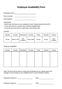 Employee Availability Form: What You Need to Know (& Template) - The ...